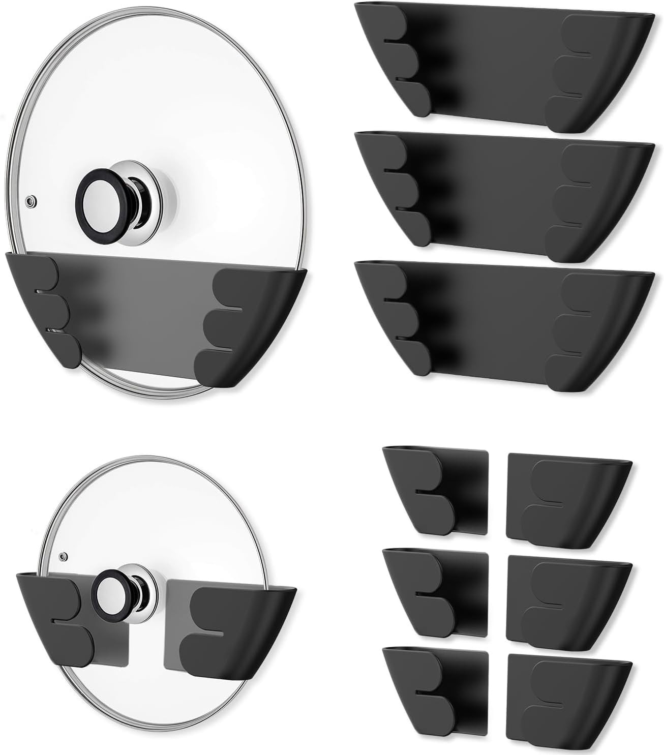 Universal Adjustable Pot Lid Holder Organizer for Cabinet - Upgraded ...