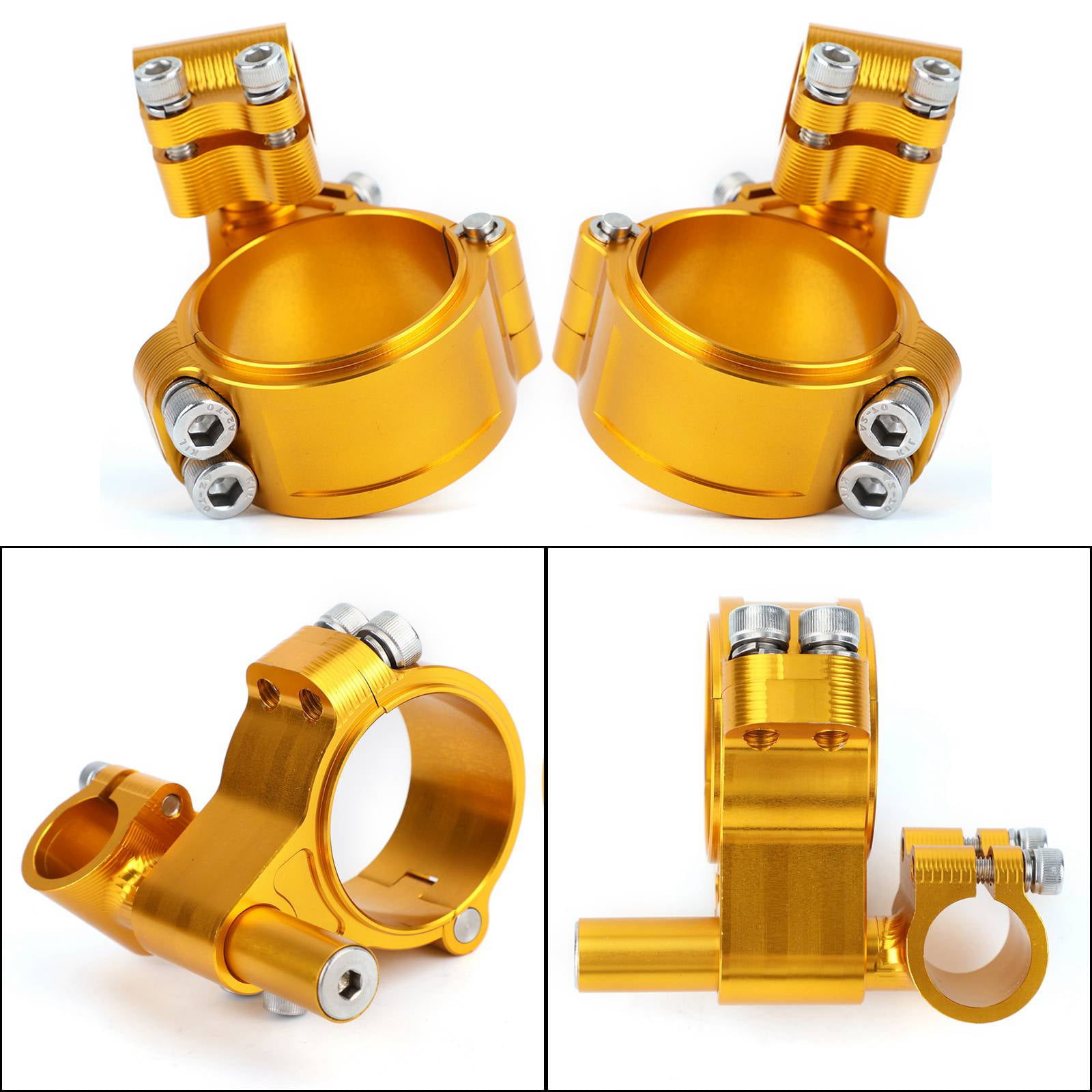 Universal Adjustable Rotatable CNC Billet Clip Ons Fork Tube Handlebar ...