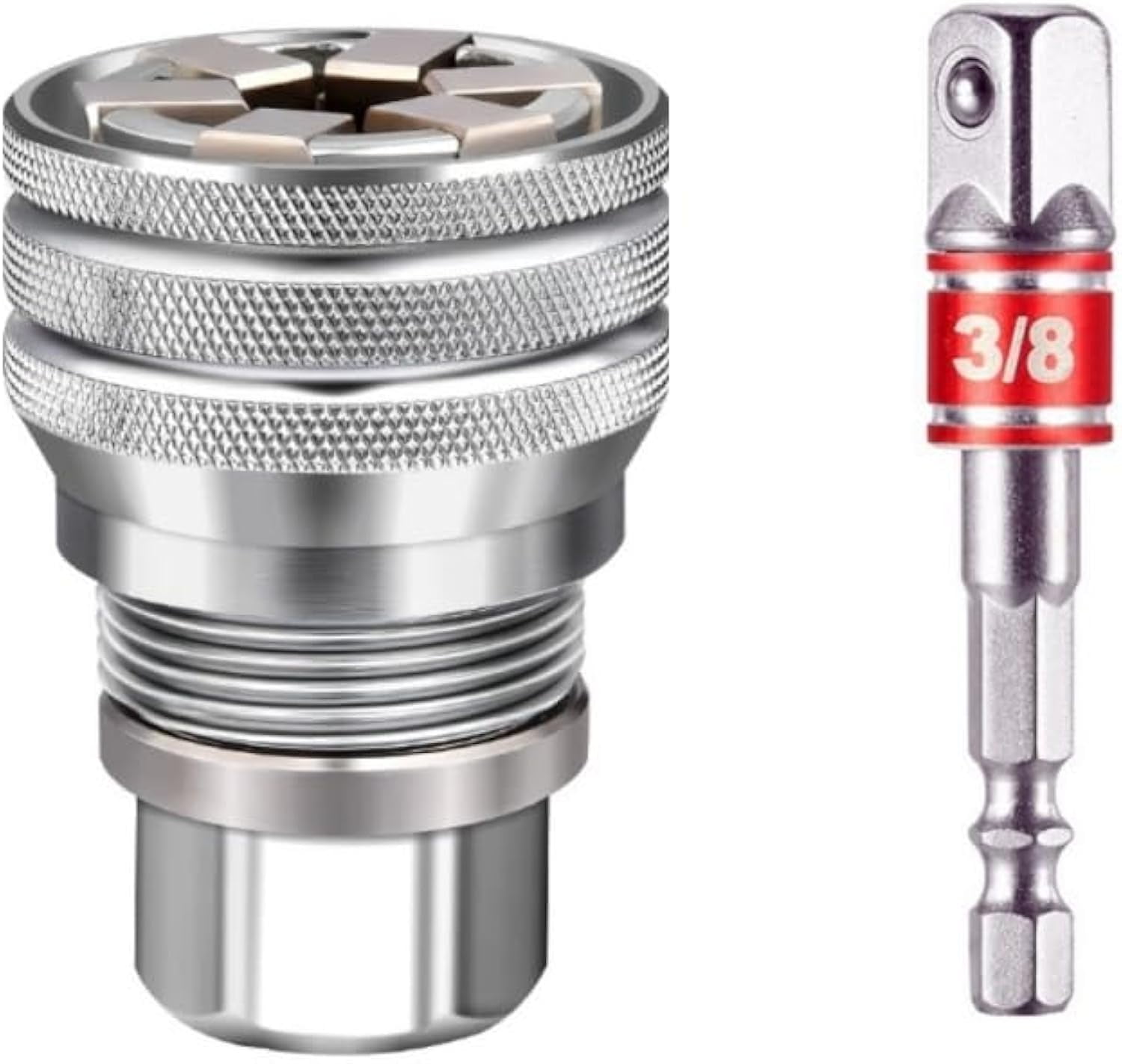 Universal Adjustable Socket Wrench with Adapter, 10-19mm, 3/8''-3/4 ...