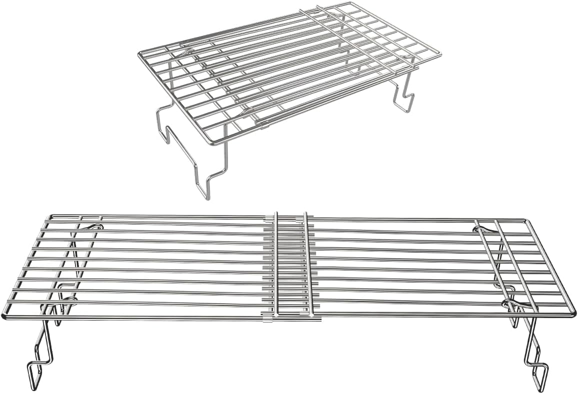 Universal Adjustable Warming Rack for Grills, Folding Stainless Steel ...