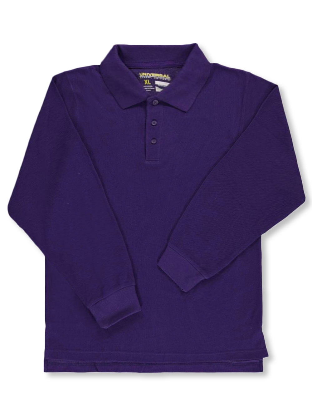 Universal Adults' Unisex L/S Pique Polo Color: purple Size: m - Walmart.com