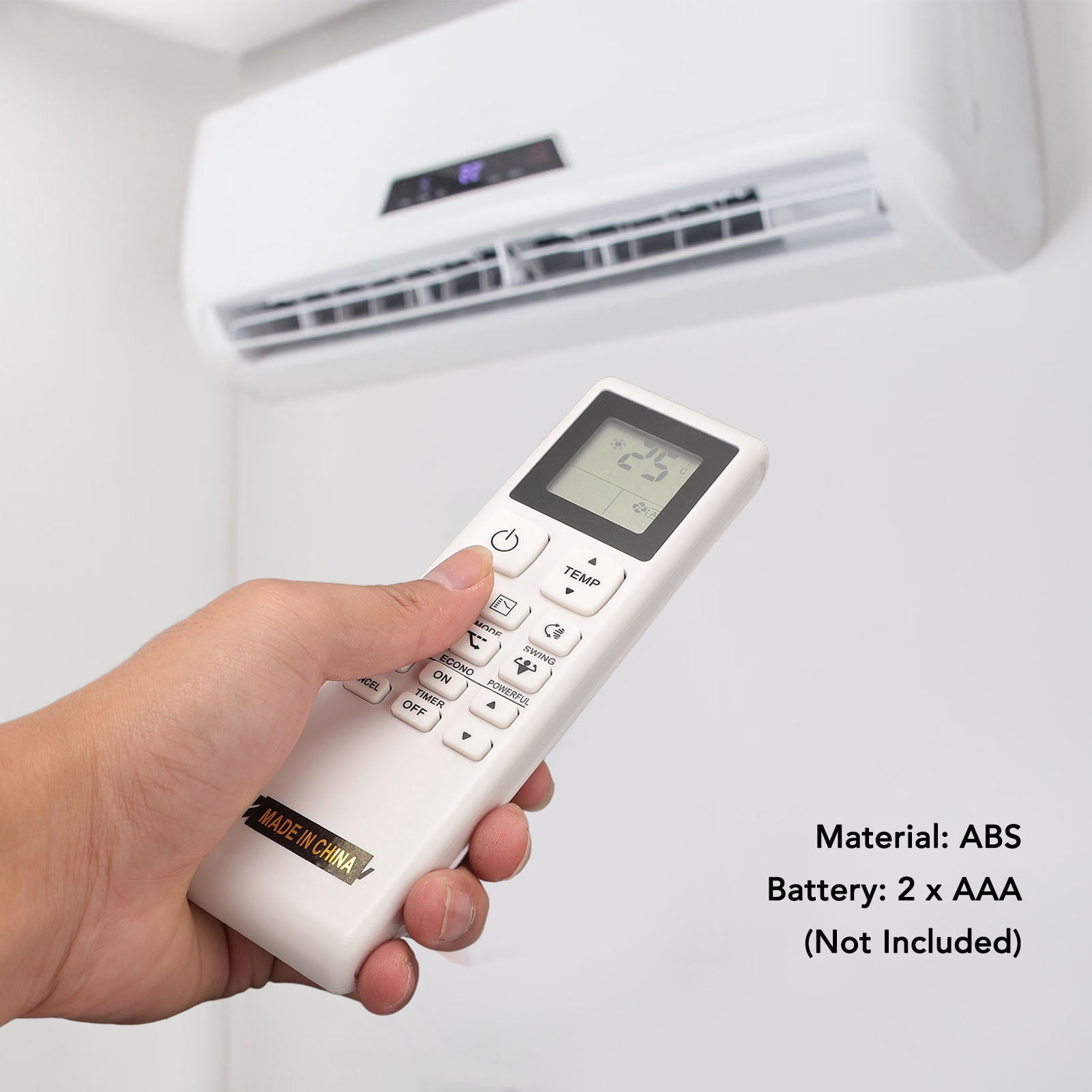 Universal Air Conditioner Remote, 3P593972,1E Compatible, Includes Wall ...