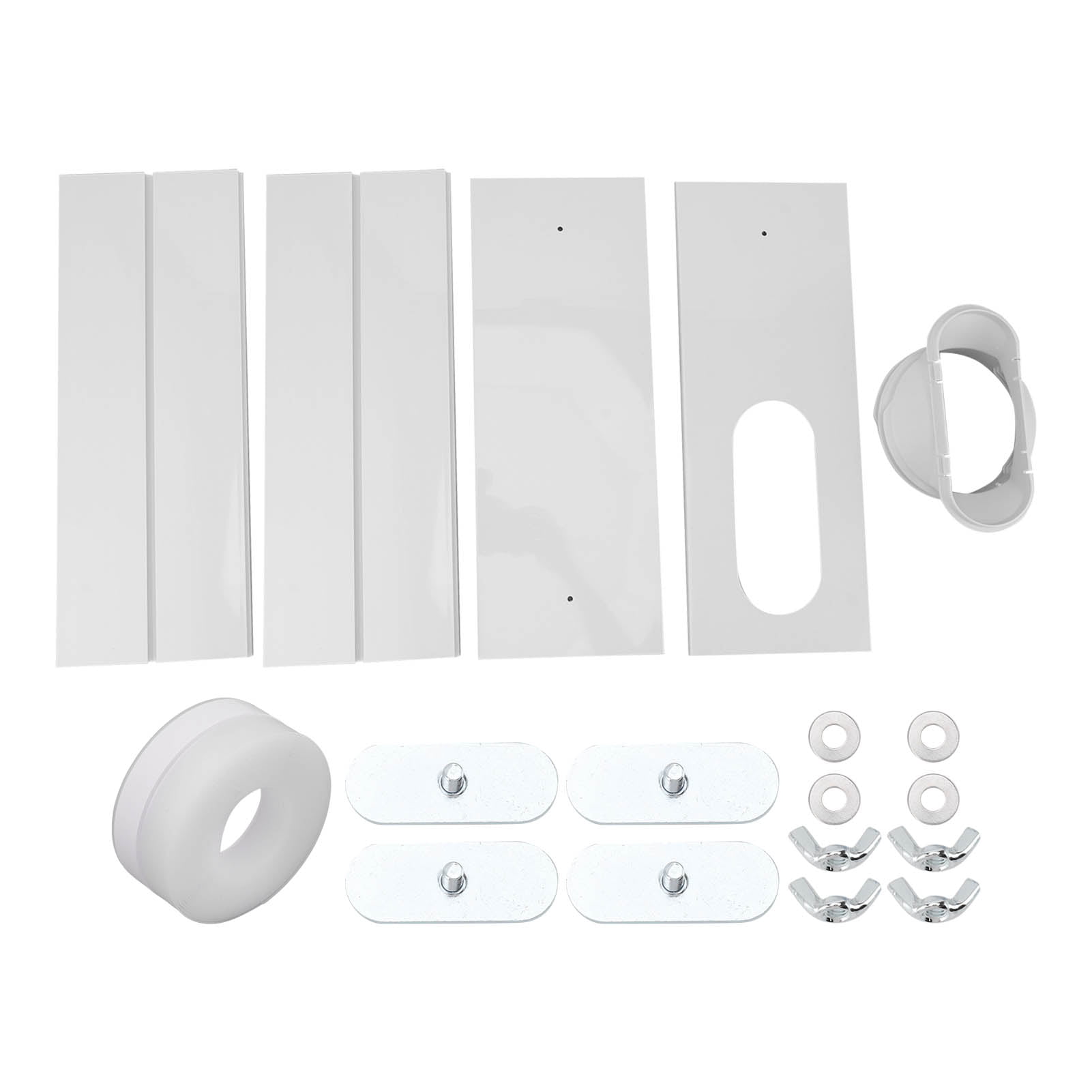 Universal Air Conditioner Window Vent Kit, 4-Plate Adjustable PVC Vent ...