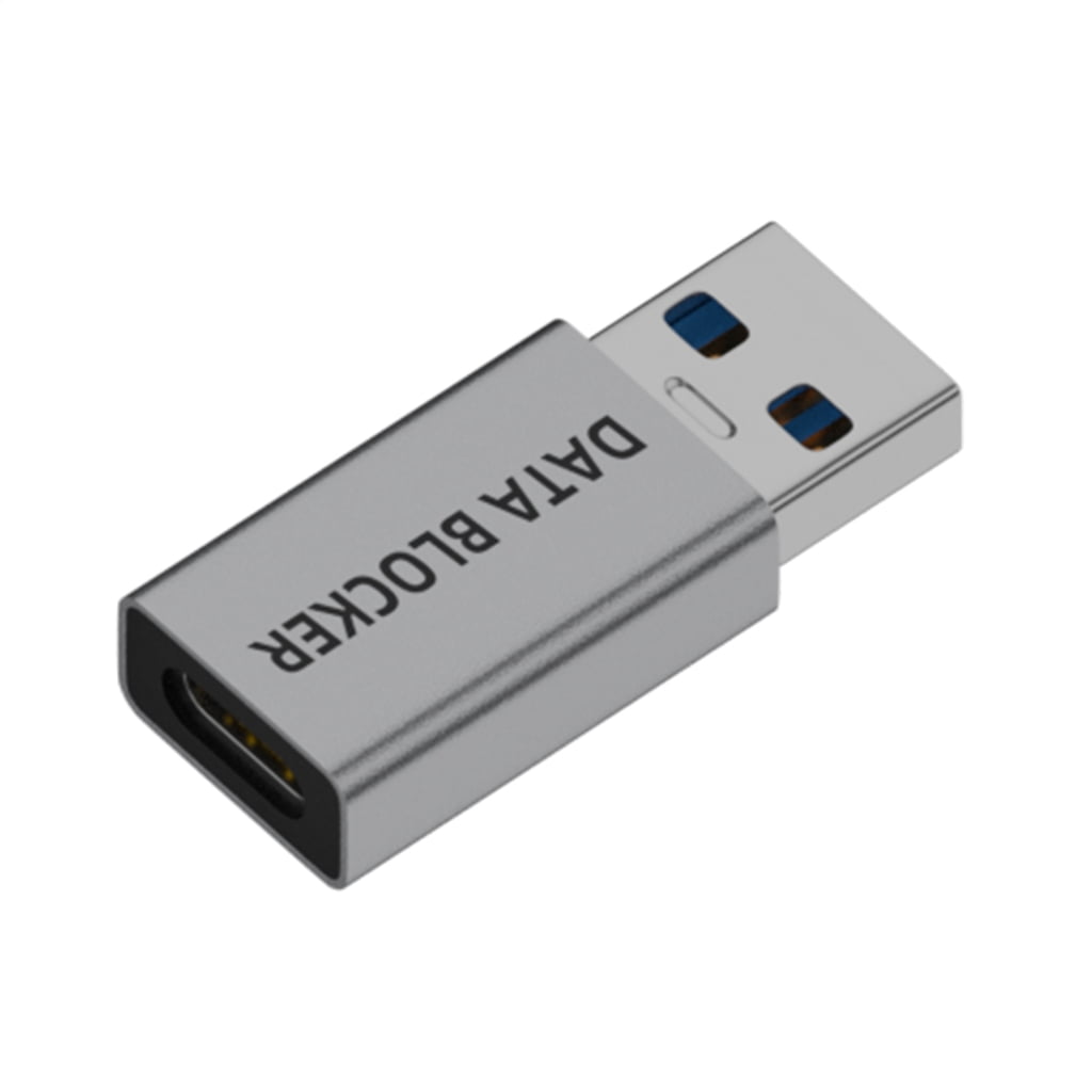 Universal Aluminum Alloy Charge Only USB Adapter Physical Data Cutoff ...