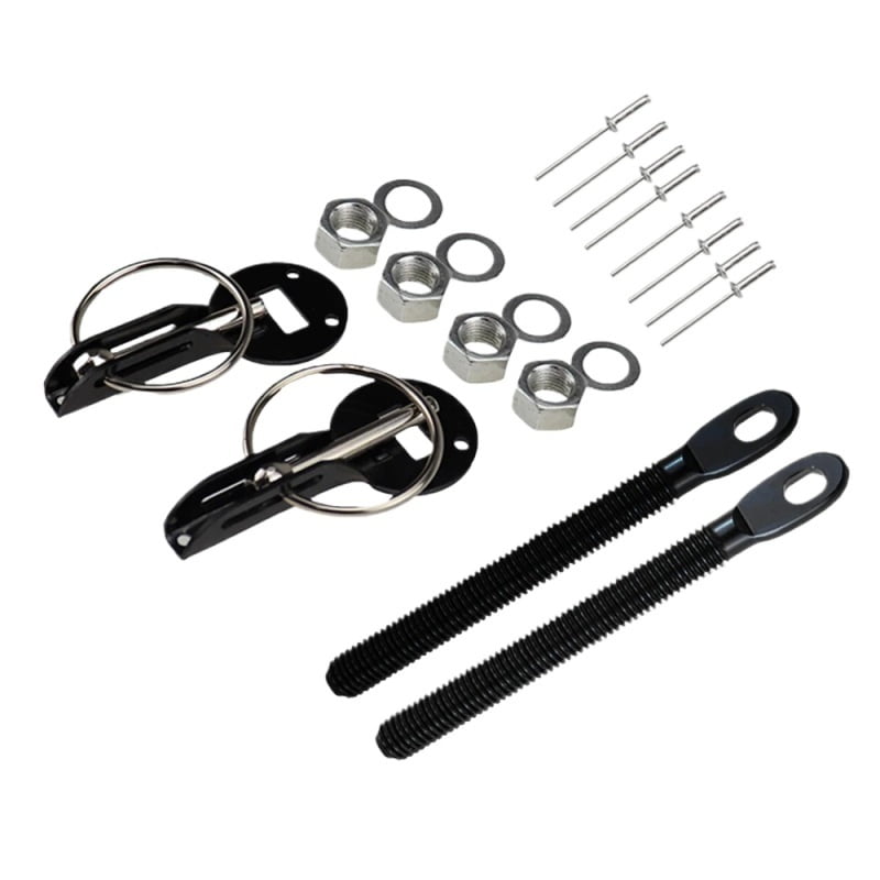 Universal Aluminum Alloy Mount Hood Pin Bonnet Lock Kit Car Styling ...