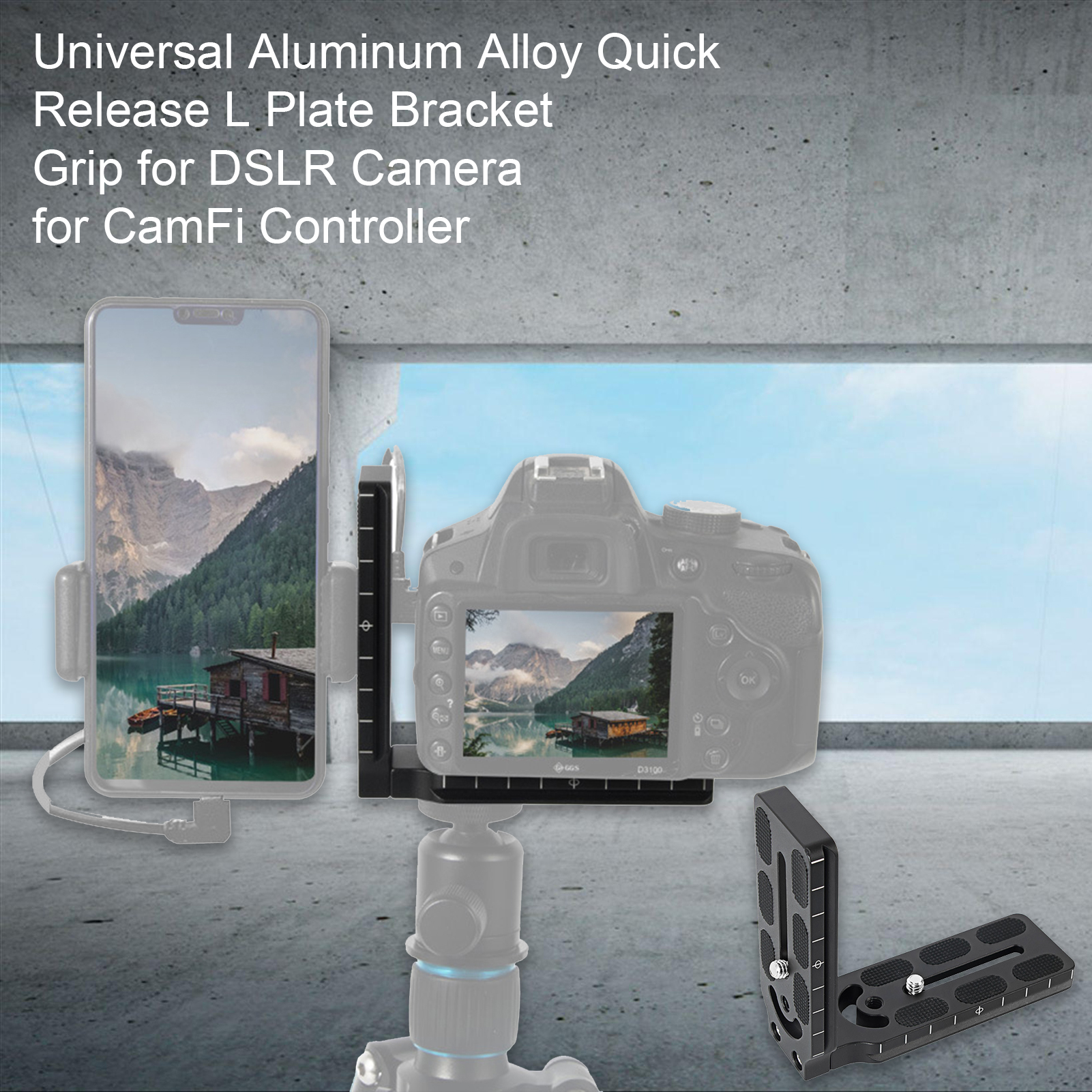 Universal Aluminum Alloy Quick Release L Plate DSLR Camera L Bracket ...