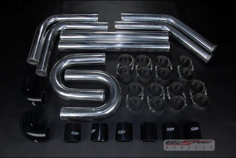 Universal Aluminum Intercooler Pipe Kit 2.75" Black - Walmart.com