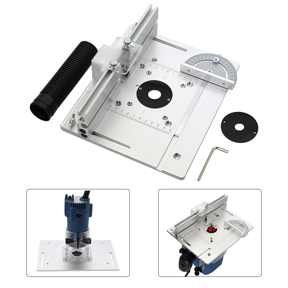 Universal Aluminum Router Table Insert Plate Anodized Panel Clear Scale ...