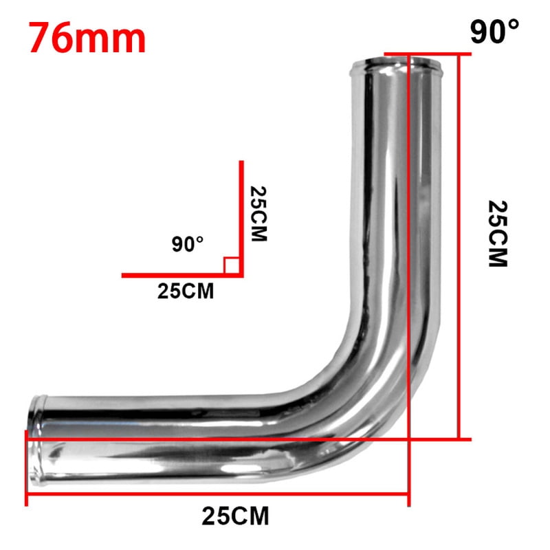 Universal Aluminum Tube 76mm 3inch Cold Air Intake Pipe for Racing Car ...