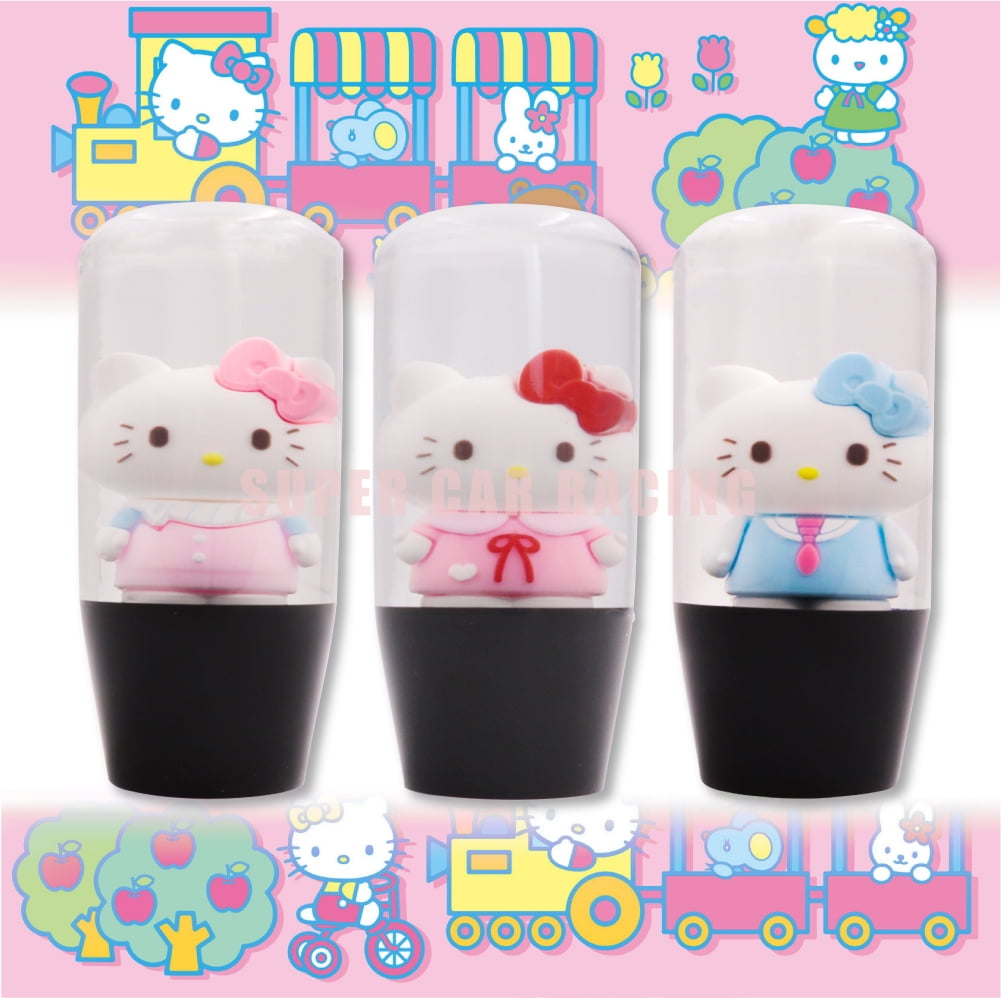 Universal Anime Resin KITTY shifter Gear Shift Knob Kawaii Cat Manual ...