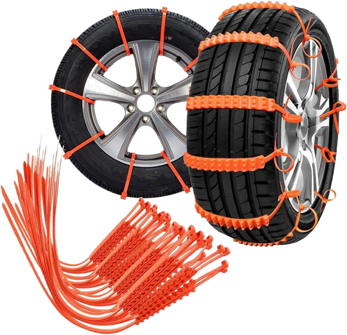 Universal Anti-Skid Snow Tire Chains, 20PCS Reusable Emergency Wheel ...