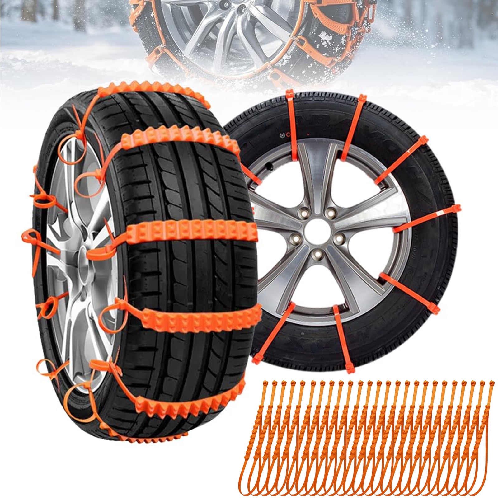 Universal Anti-Skid Snow Tire Chains,Tire Zip Ties For Snow,Anti Skid ...