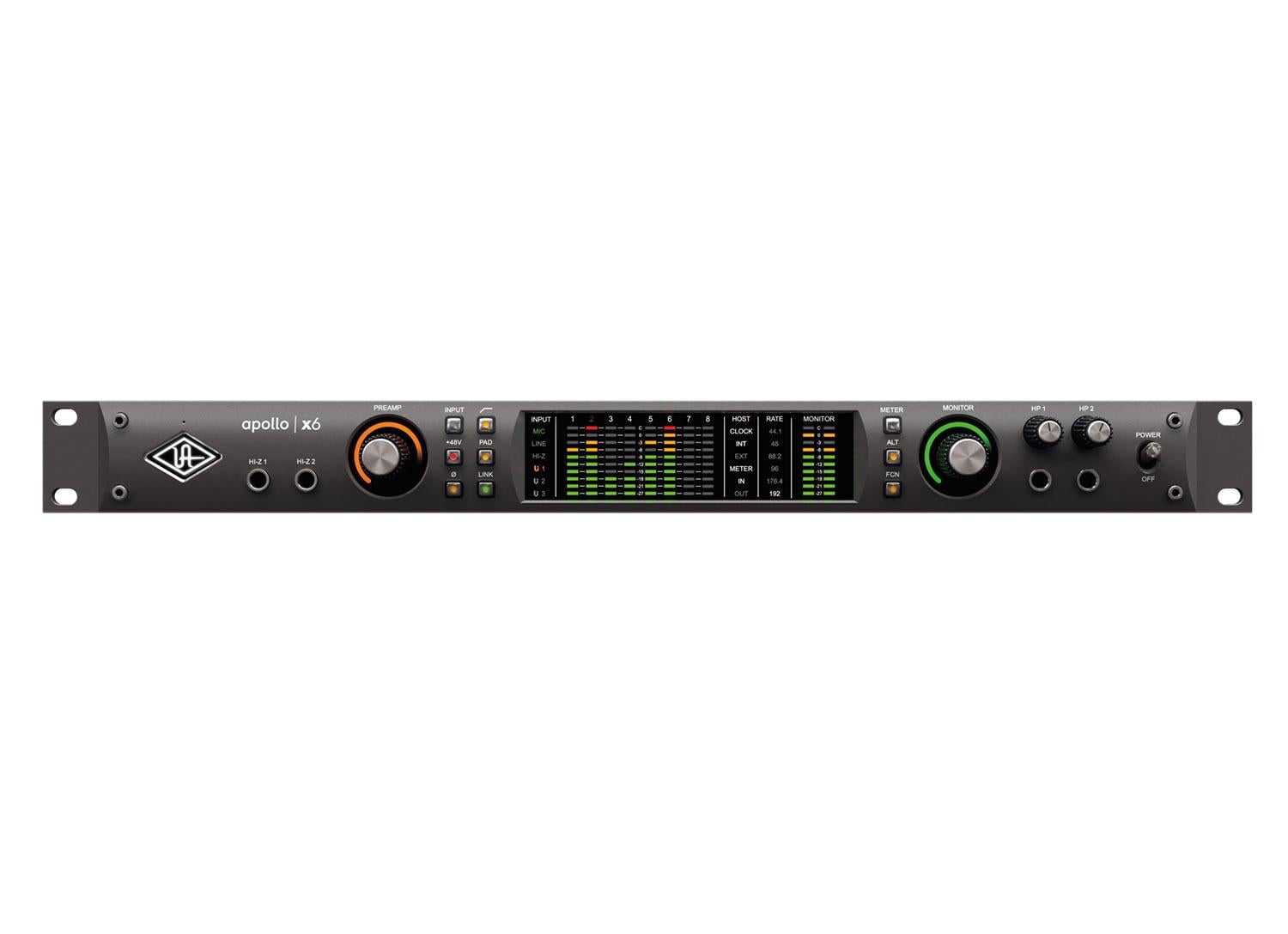 Universal Audio Apollo x6 Rack-Mountable Thunderbolt 3 Audio Interface ...