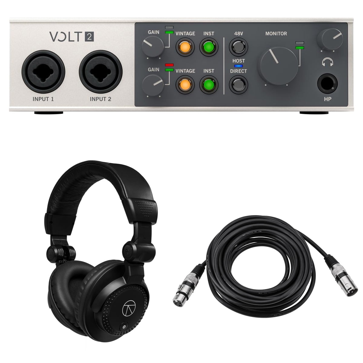 Universal Audio Volt 2 Portable 2x2 USB Type-C Audio/MIDI Interface ...