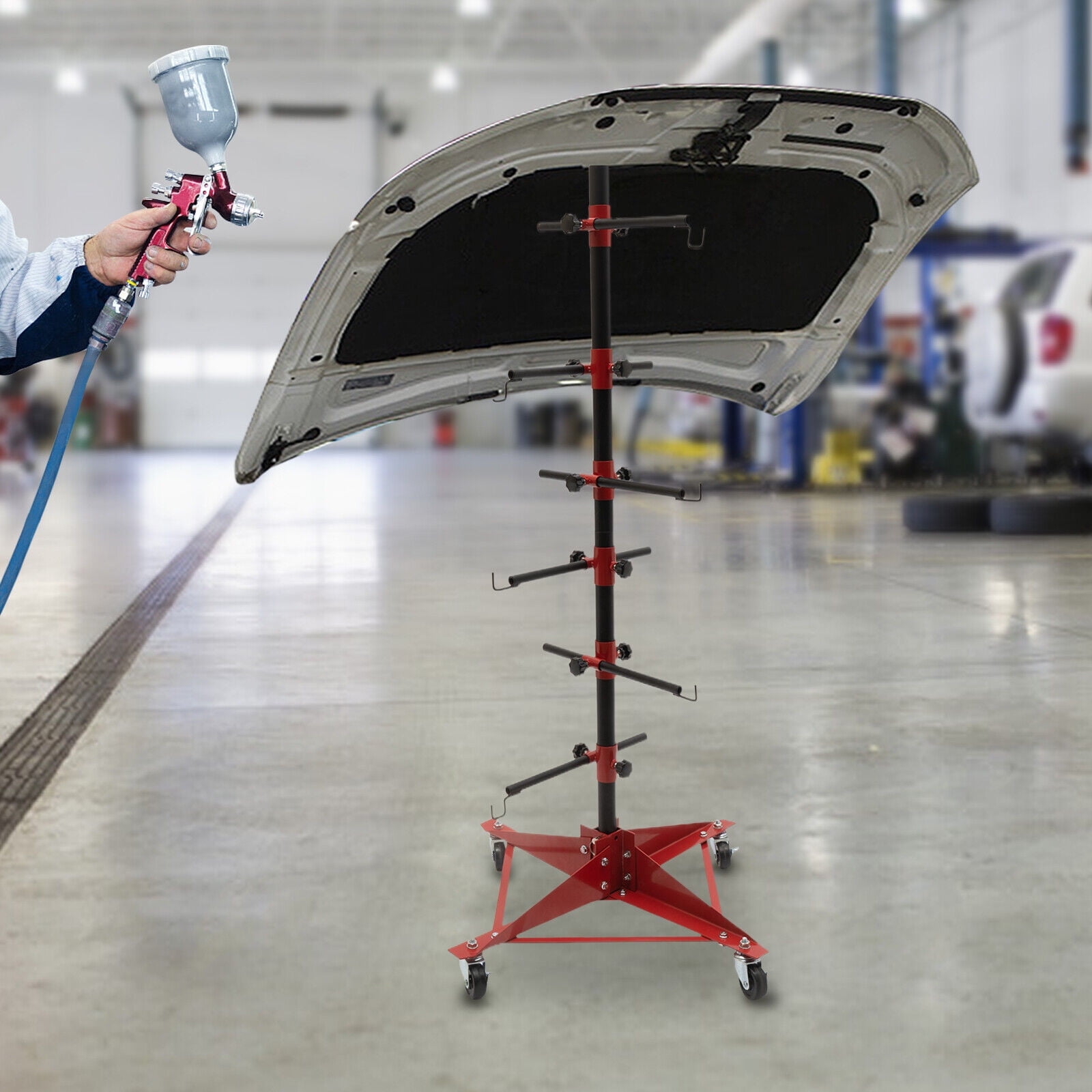 Universal Auto Paint Stand Tree Panel Holder, Adjustable Center Post ...