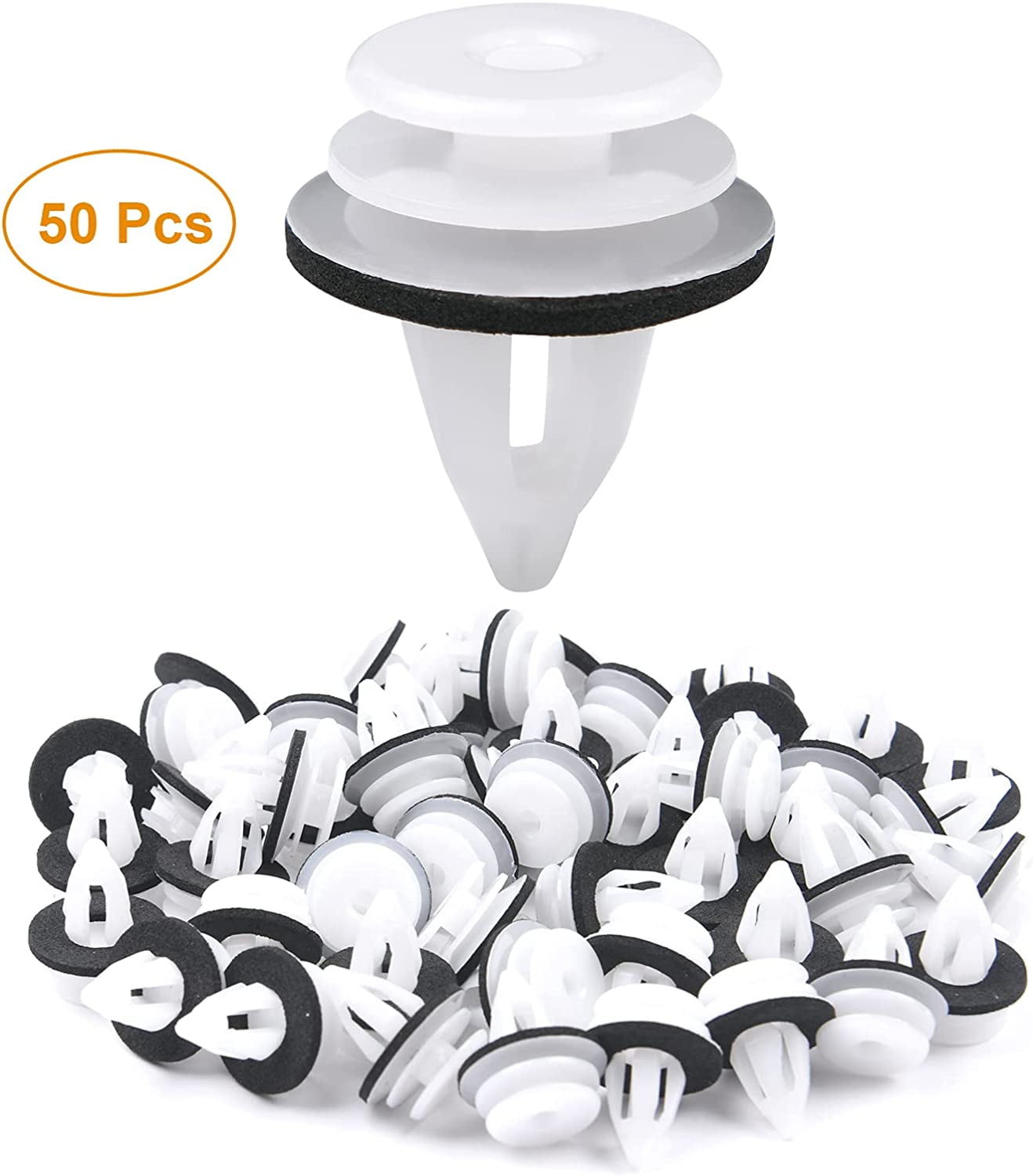 Universal Auto Trim Fastener Clips 50pcs - Vehicle Retainer Rivets ...