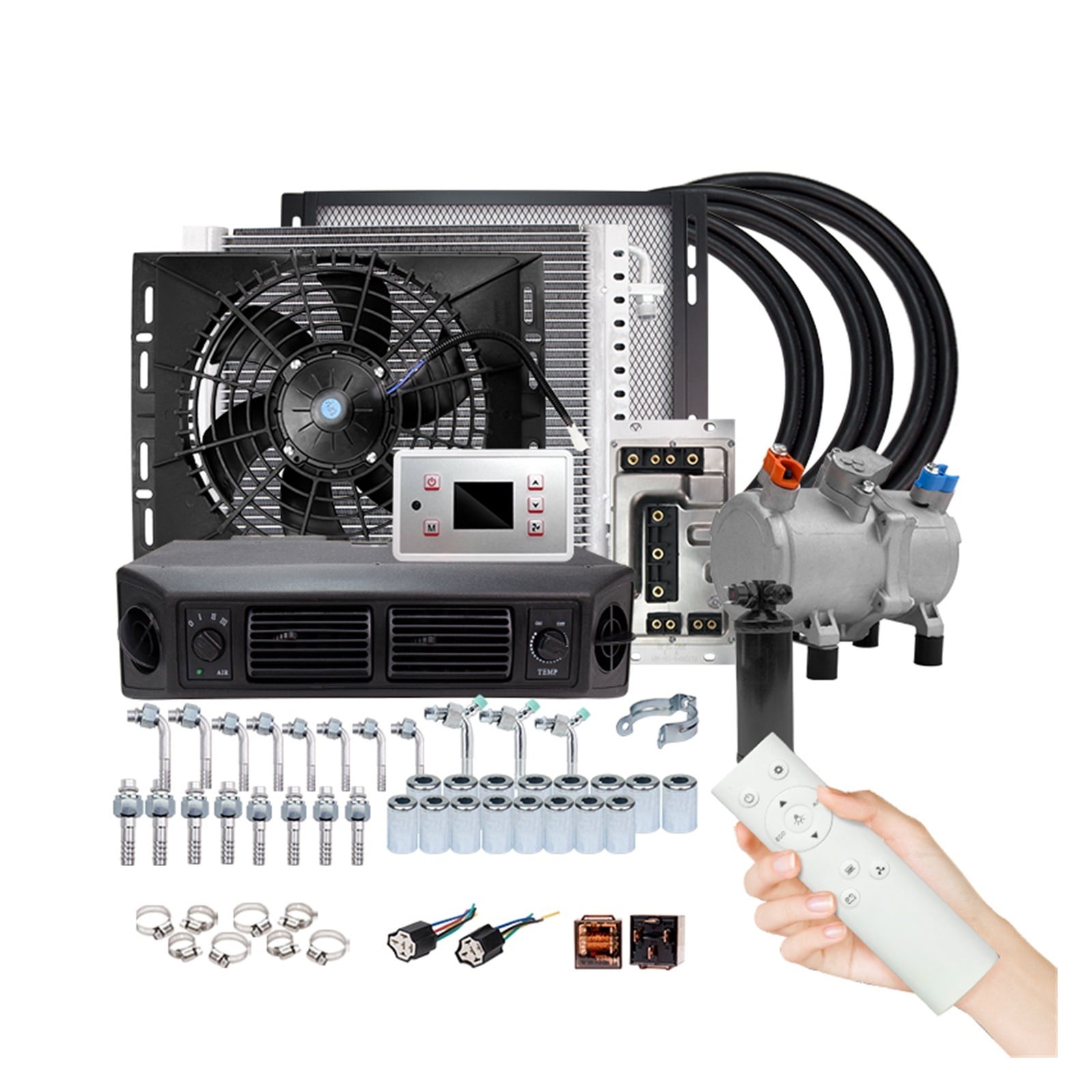 Universal Automotive Auto Electric Air Conditioning Compressor 12V 24V ...