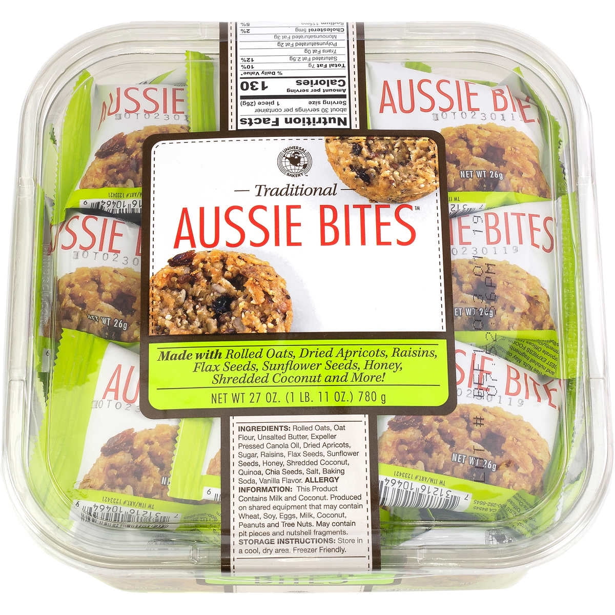 Universal Bakery Raisin Baked Traditional Aussie Bites, 27 oz - Walmart.com