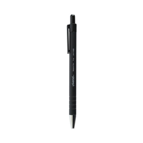 Universal Ballpoint Pen, Retractable, Fine 0.7 mm, Black Ink, Black ...