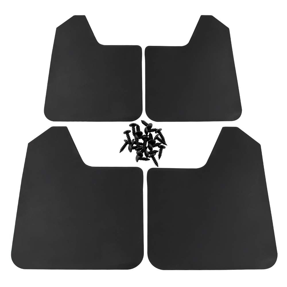 Universal Basic Mud Flaps RRF12 Set Black Car Mudguard Splash Guards ...