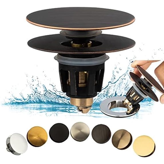 Universal Bathroom Sink Drain Stopper, Fits Most Pop-Up Drains for ...