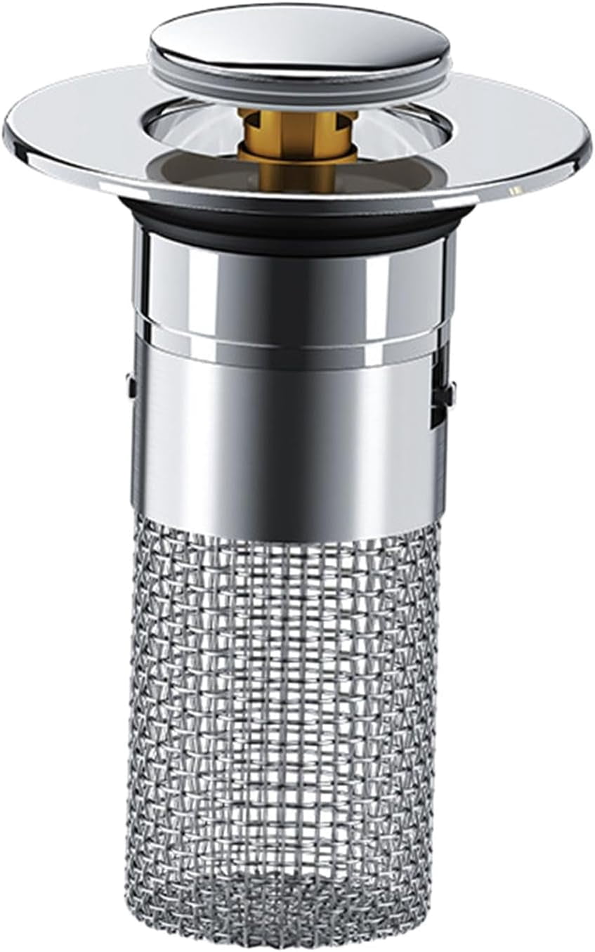 Universal Bathroom Sink Drain Stopper, Sink Drain Strainer, Push Type ...