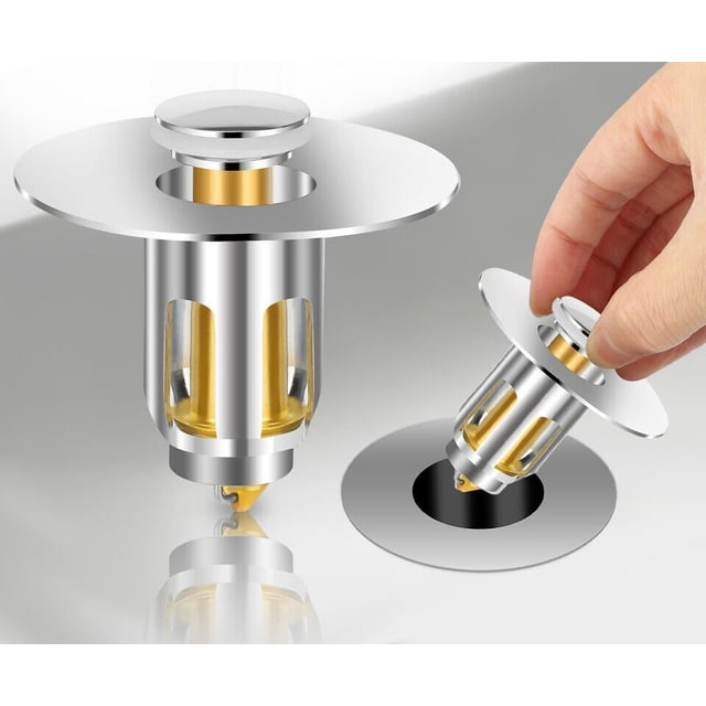 Universal Bathroom Sink Plug Stopper Pop-Up Drain Filter Wash Basin ...