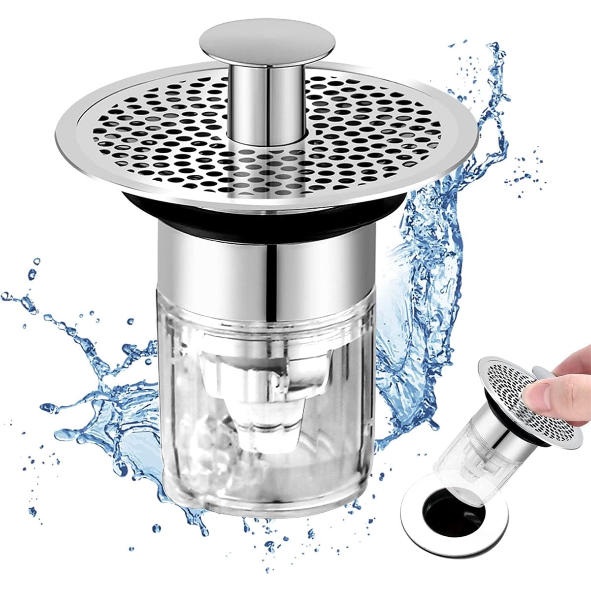 Universal Bathroom Sink Stopper, Basin Pop-Up Drain Filter, Bathroom ...