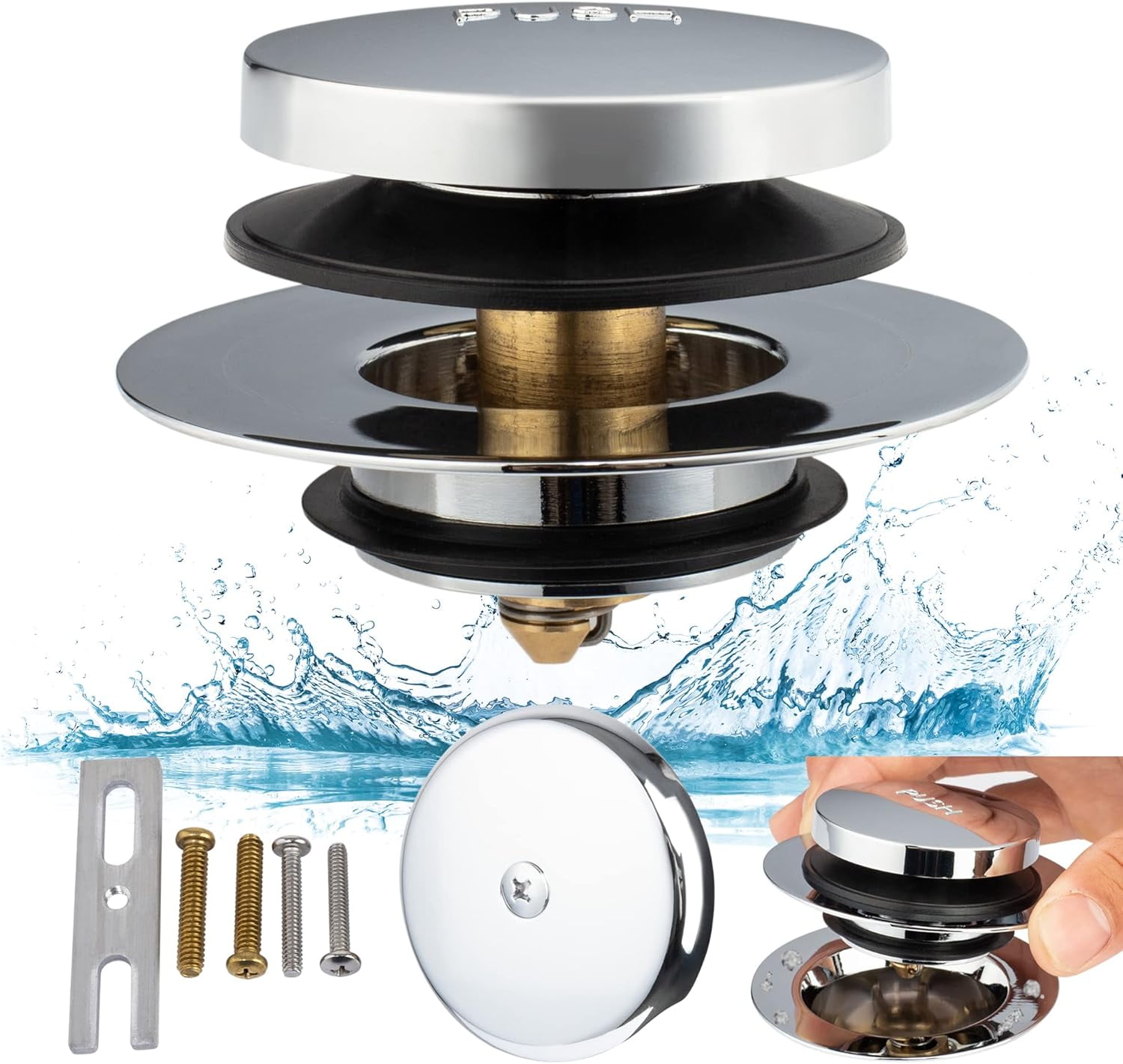 Universal Bathtub Drain Conversion Kit - Easy Installation Tub Drain ...