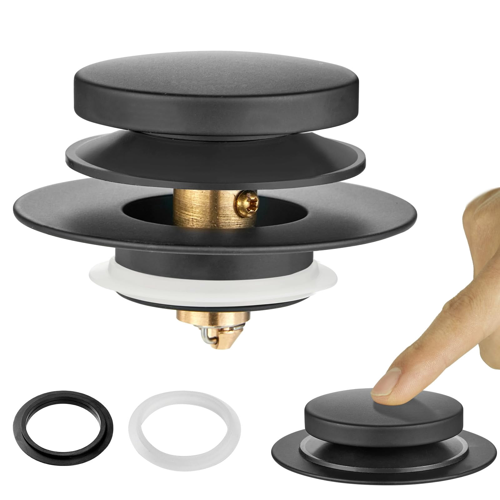 Universal Bathtub Stopper, Pop Up Bath Tub Drain Stoppers, EZ Install ...