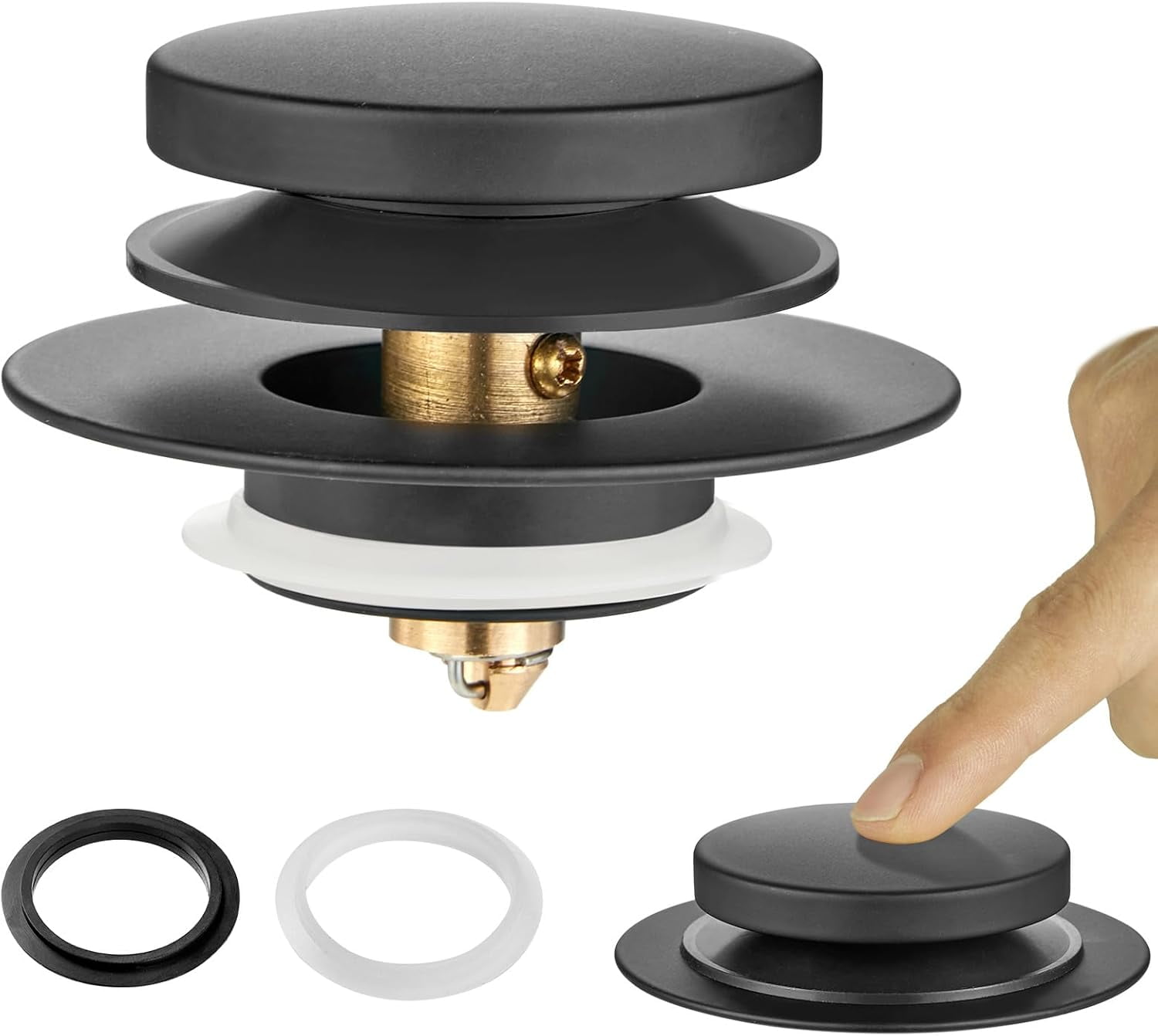 Universal Bathtub Stopper, Pop Up Bath Tub Drain Stoppers, EZ Install ...