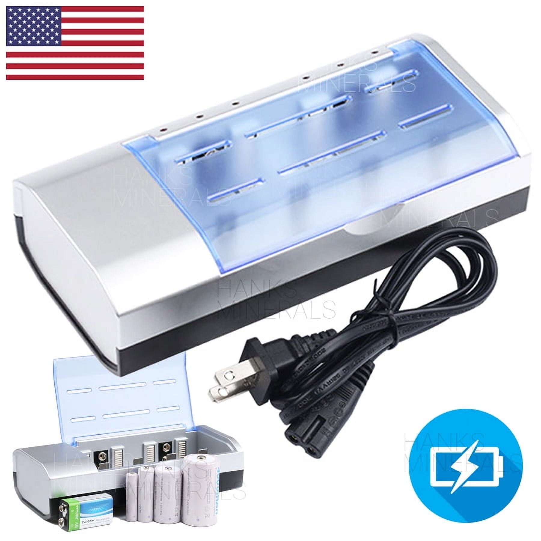 Universal Battery Charger AA AAA C D 9V Ni-MH NiMH Rechargeable ...