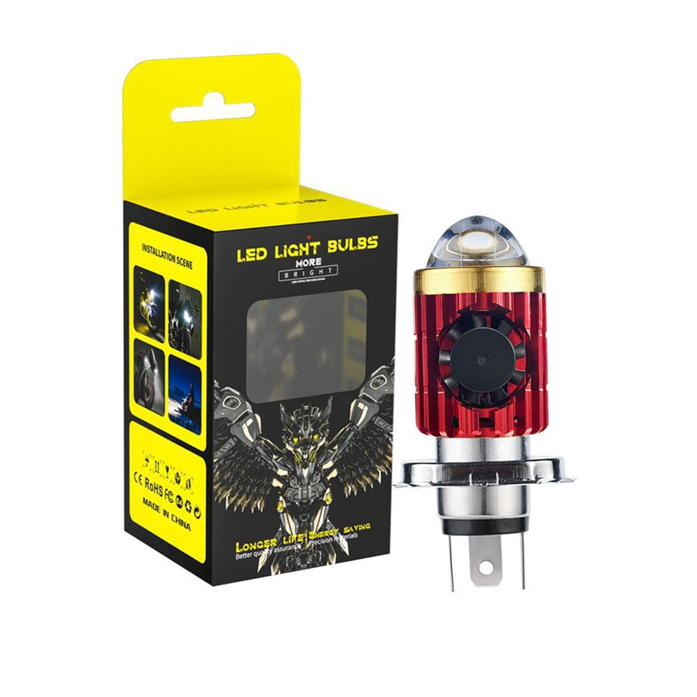 Universal Bi Xenon Projector Lens H4 Xenon LED Bulb Motorcycle ...