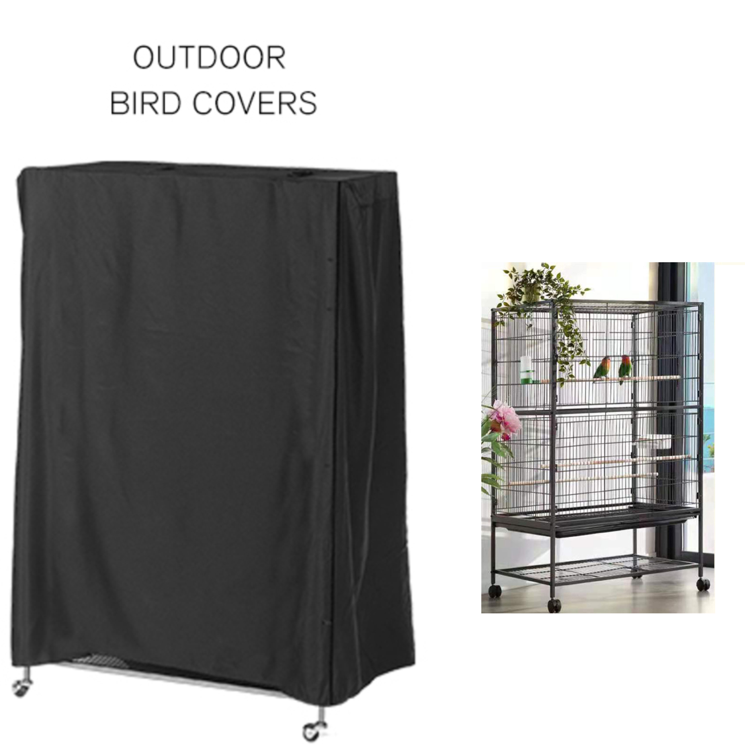 Prevue Pet Products 36" x 24" x 66" Select Wrought Iron Parrot Bird ...