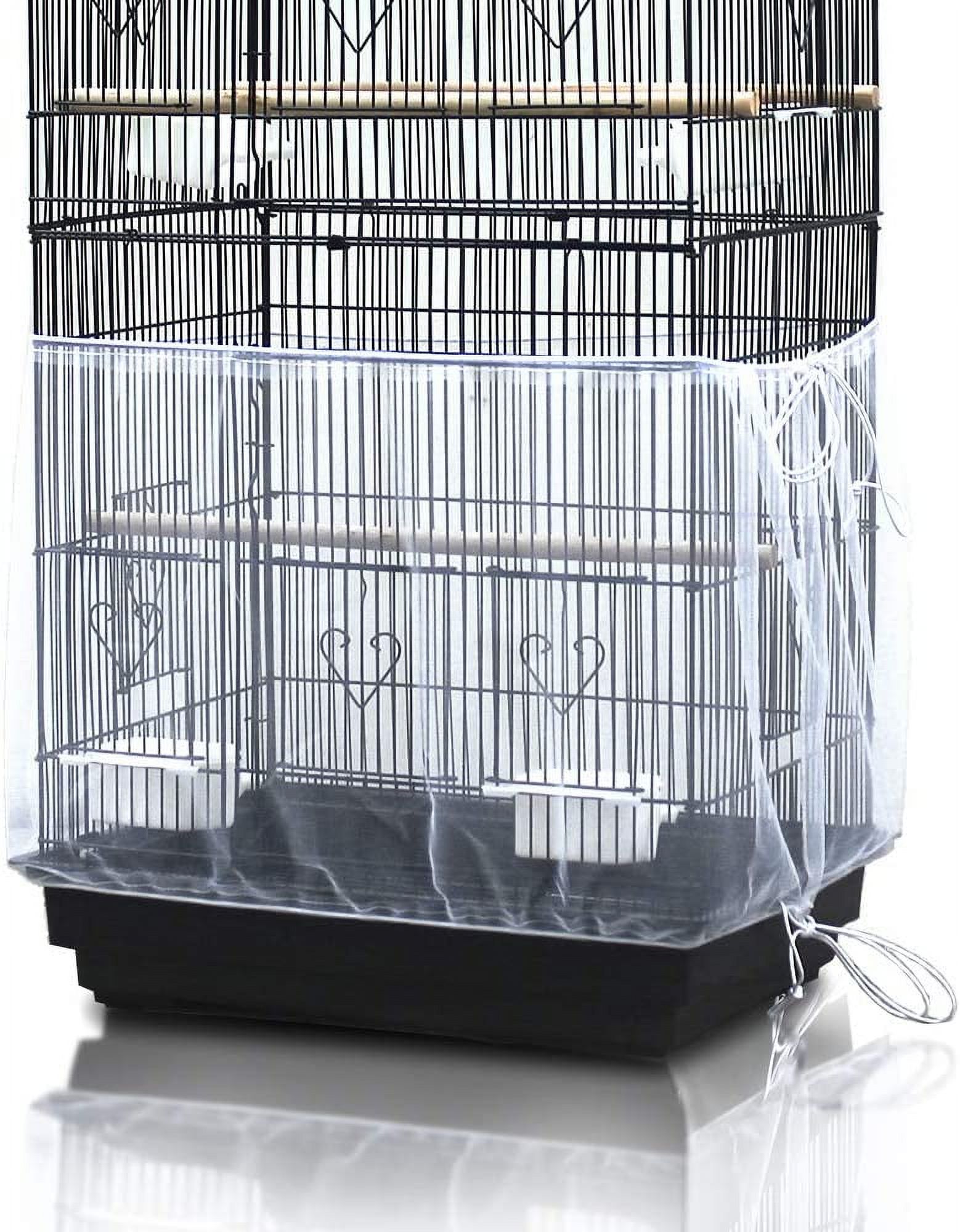 BUTORY Adjustable Bird Cage Cover Universal Birdcage Nylon Mesh ...