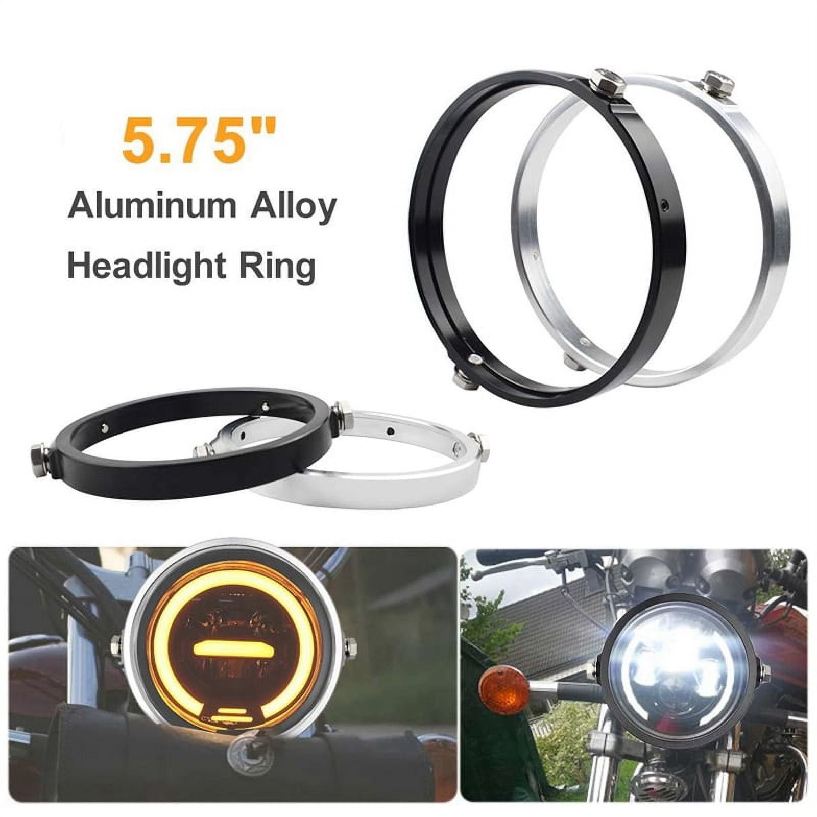 Universal Black 5.75 Inch Aluminum Round Headlight Housing Headlamp ...