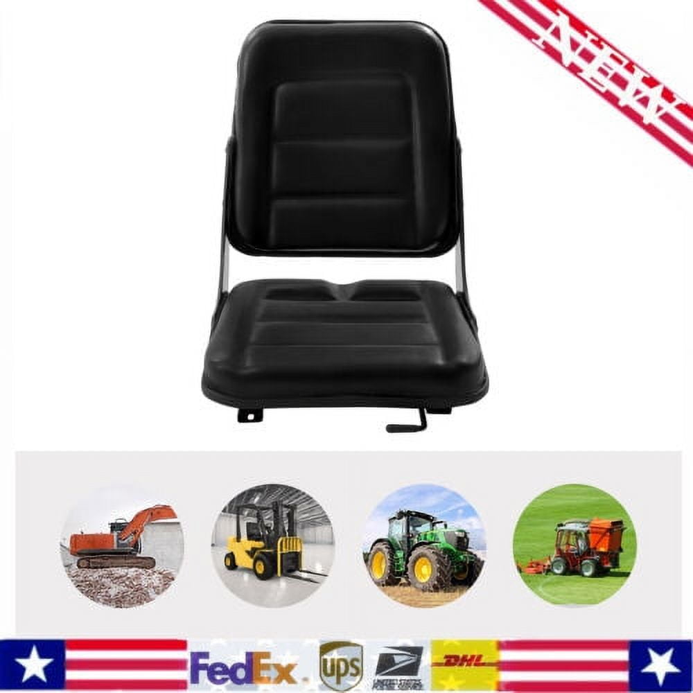 Universal Black Backhoe Dozer Telehandler Seat Tractor Suspension Seat ...
