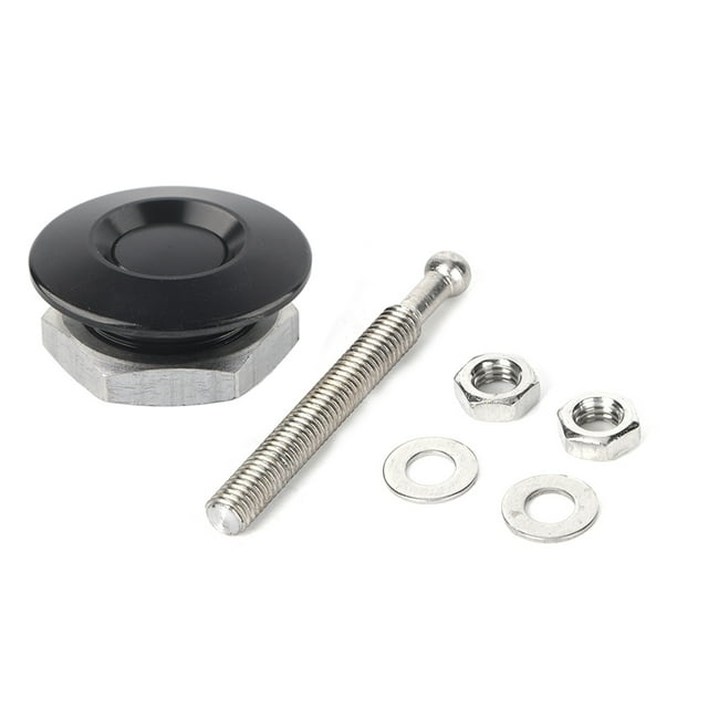 Universal Black Hood Pins Lock Clip Push Button Kit Car Modified ...