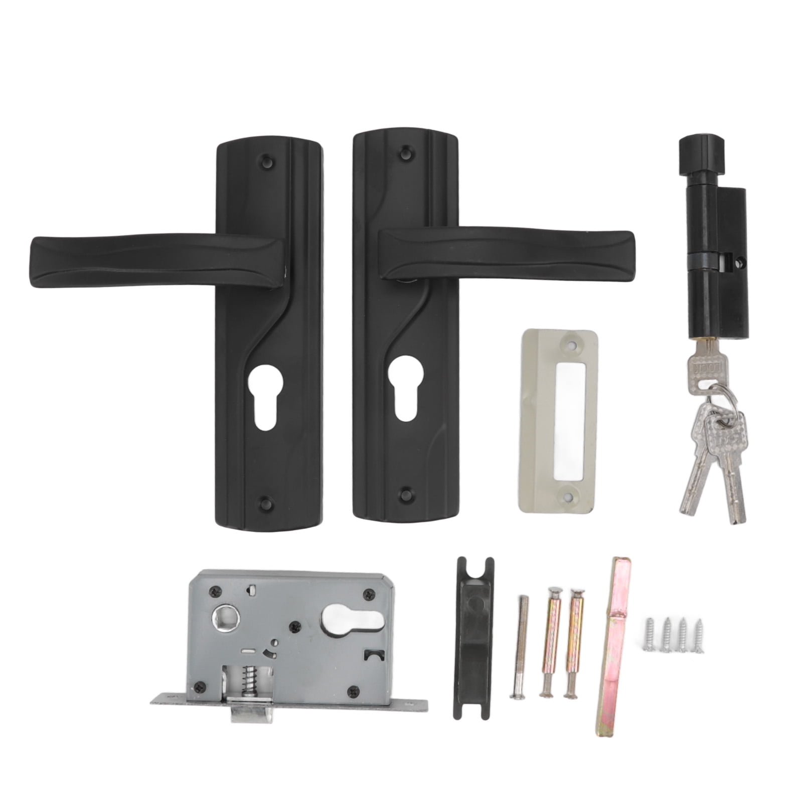Universal Black Manganese Steel Door Handle Lock Set,Silent Bearing ...