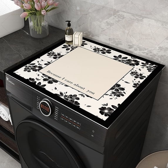 Universal Black Petal Frame Dustproof Mat for Washing Machines and ...
