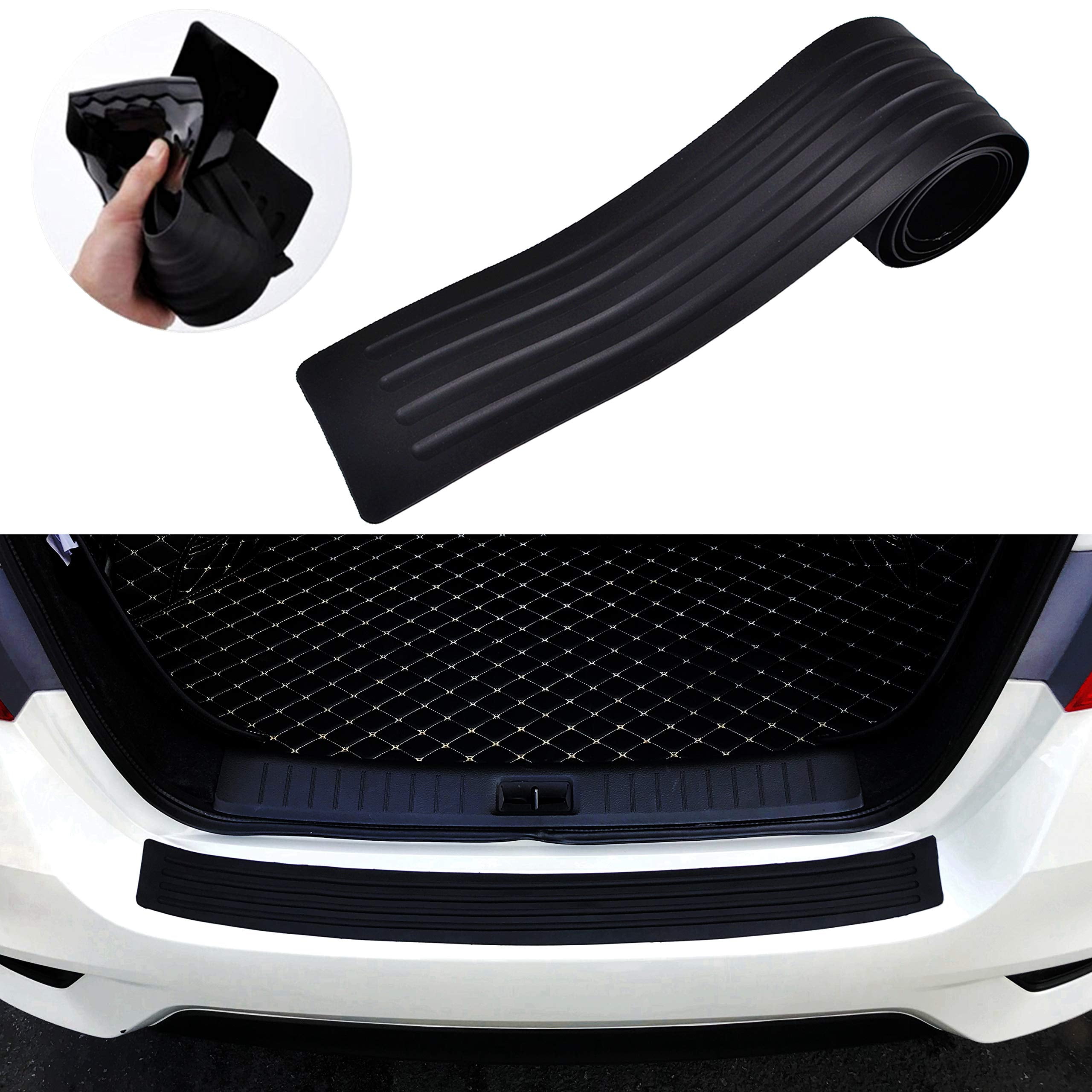 Universal Black Rubber Scratch-Resistant Rear Bumper Cover - Walmart.com