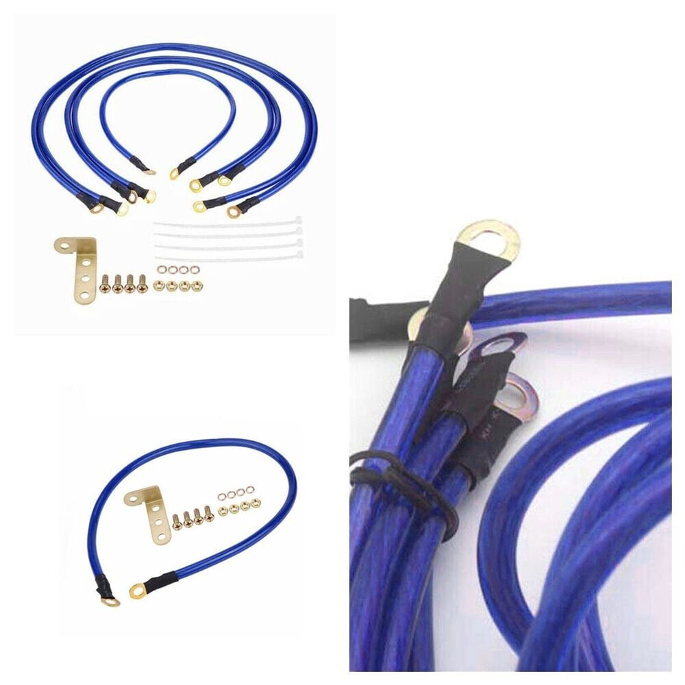 Universal Blue 5-Point Performance Car Grounding Wire Ground Cable ...