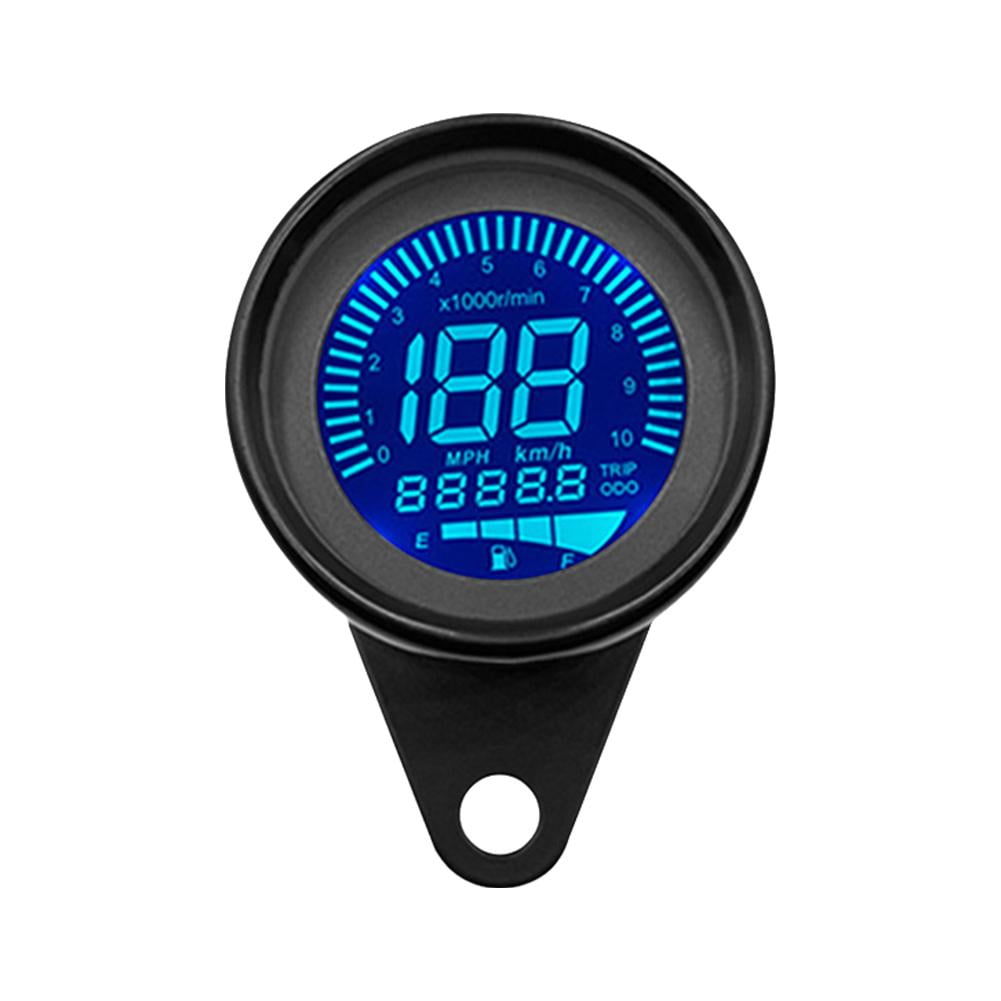 Universal Blue Digital LED Volt Meter Electronic Voltage Gauge Tint ...
