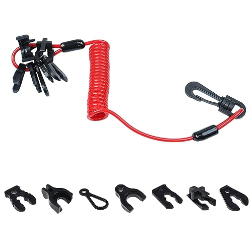 Universal Boat Kill Switch Keys Lanyard, Outboard Jet Ski Cord Tether ...