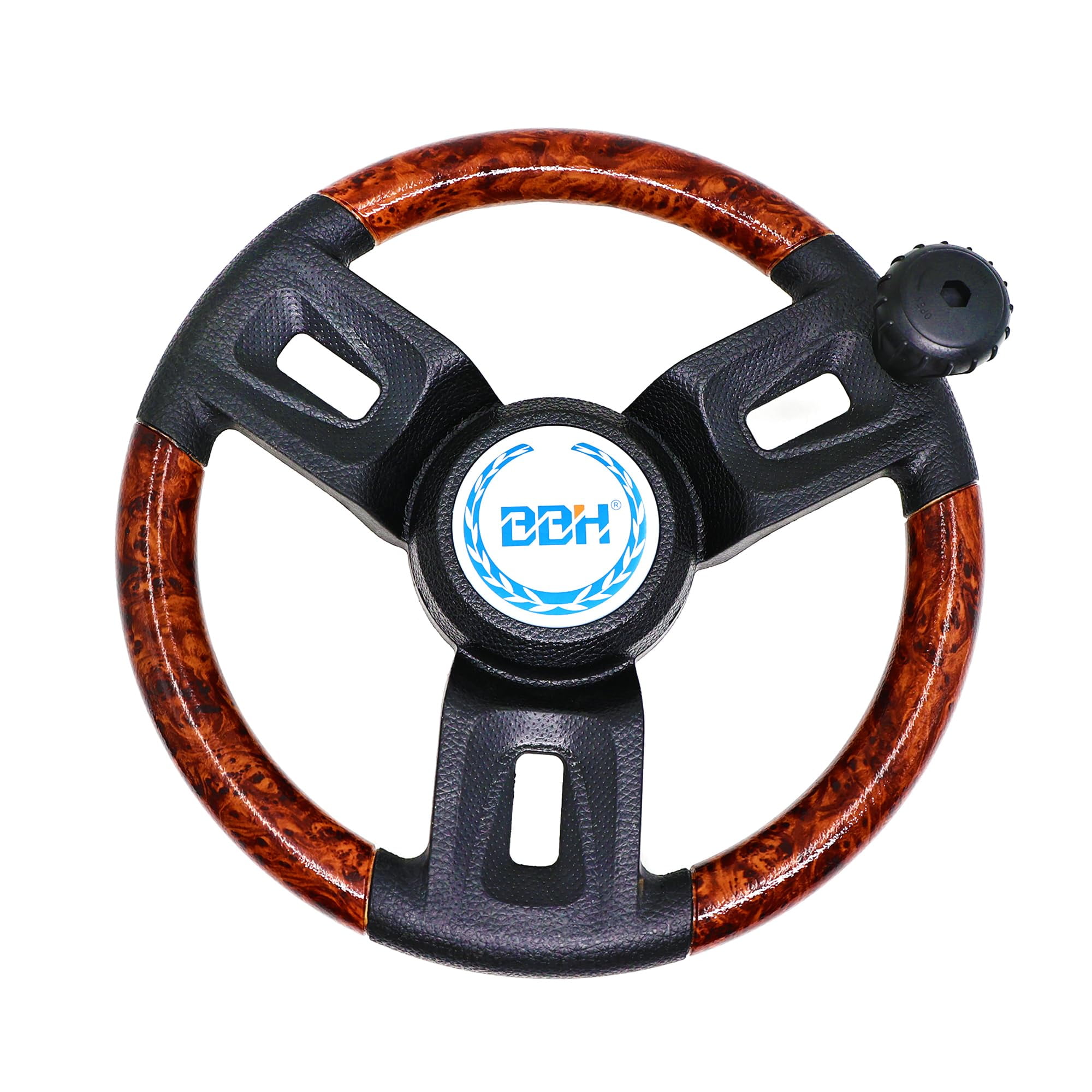 Universal Boat Mahogany Steering Wheel with M Size Knob 13-1/2 ...