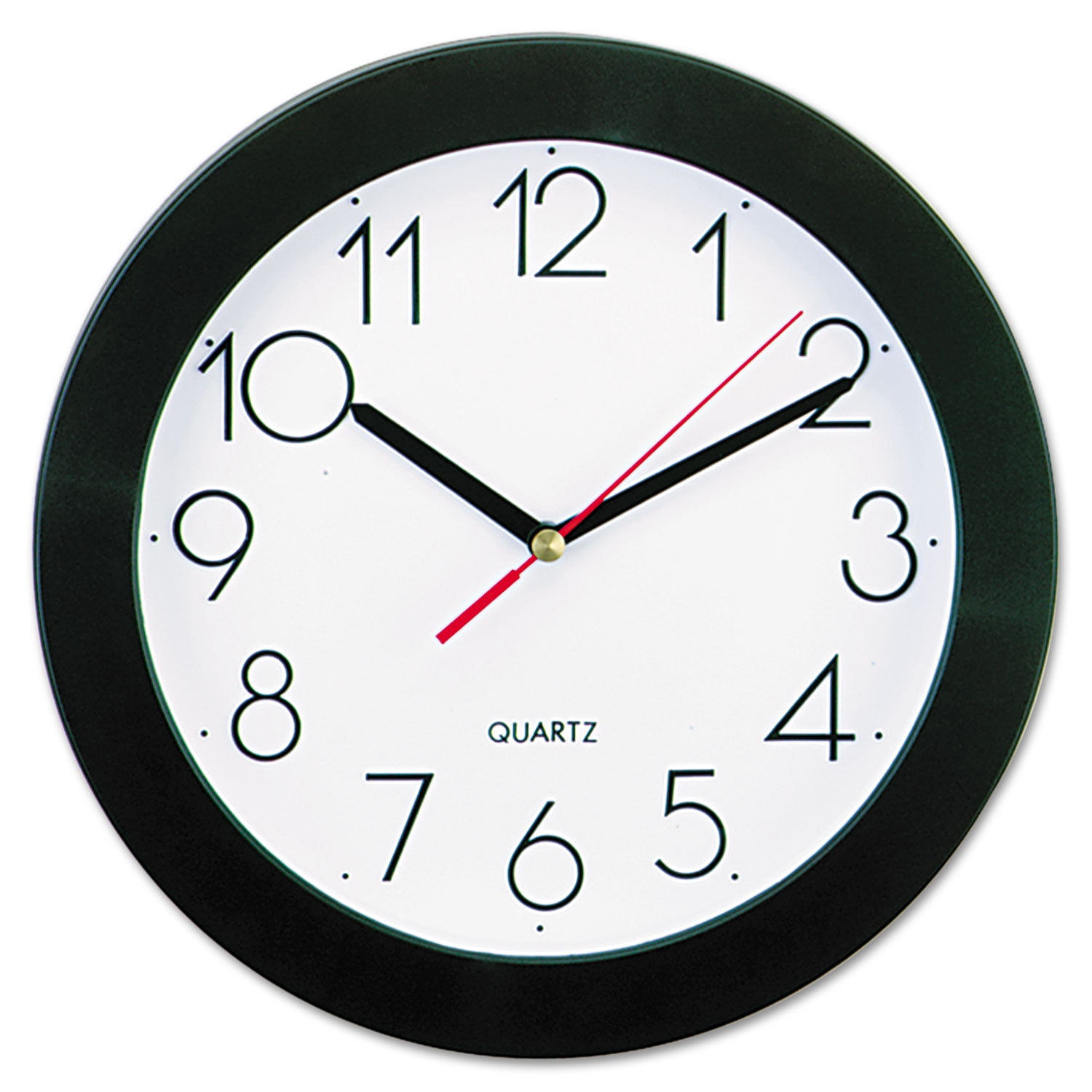 Universal Bold Round Wall Clock, 9.75" Overall Diameter, Black Case, 1 ...