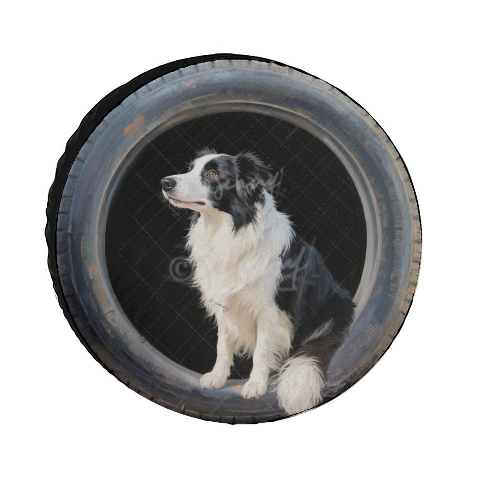 Universal Border Collie Tire Cover - 34 Inch Spare Wheel Shield for ...