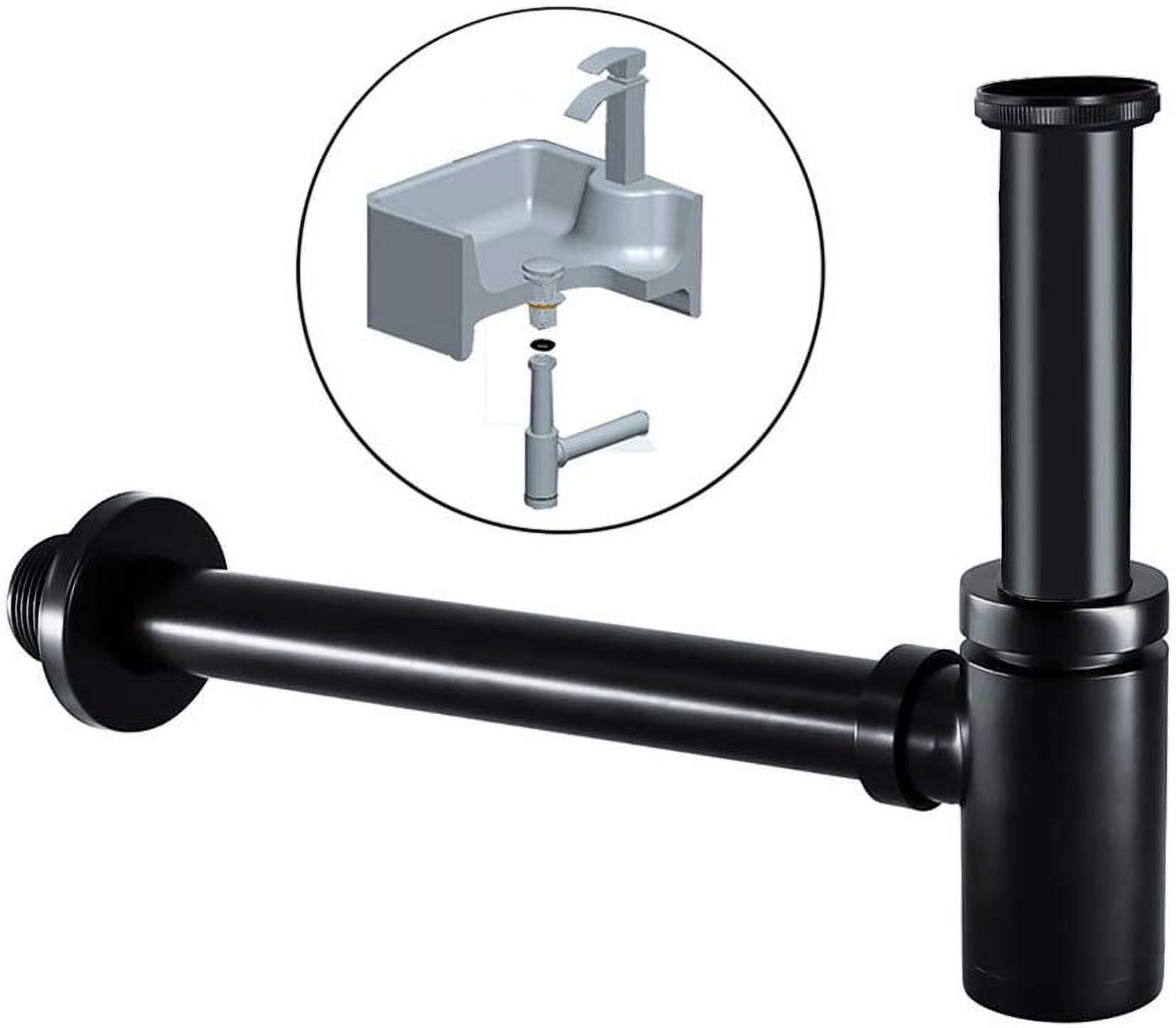 Universal Bottle Trap P-Trap Brass Chrome Waste Trap Bathroom Basin ...