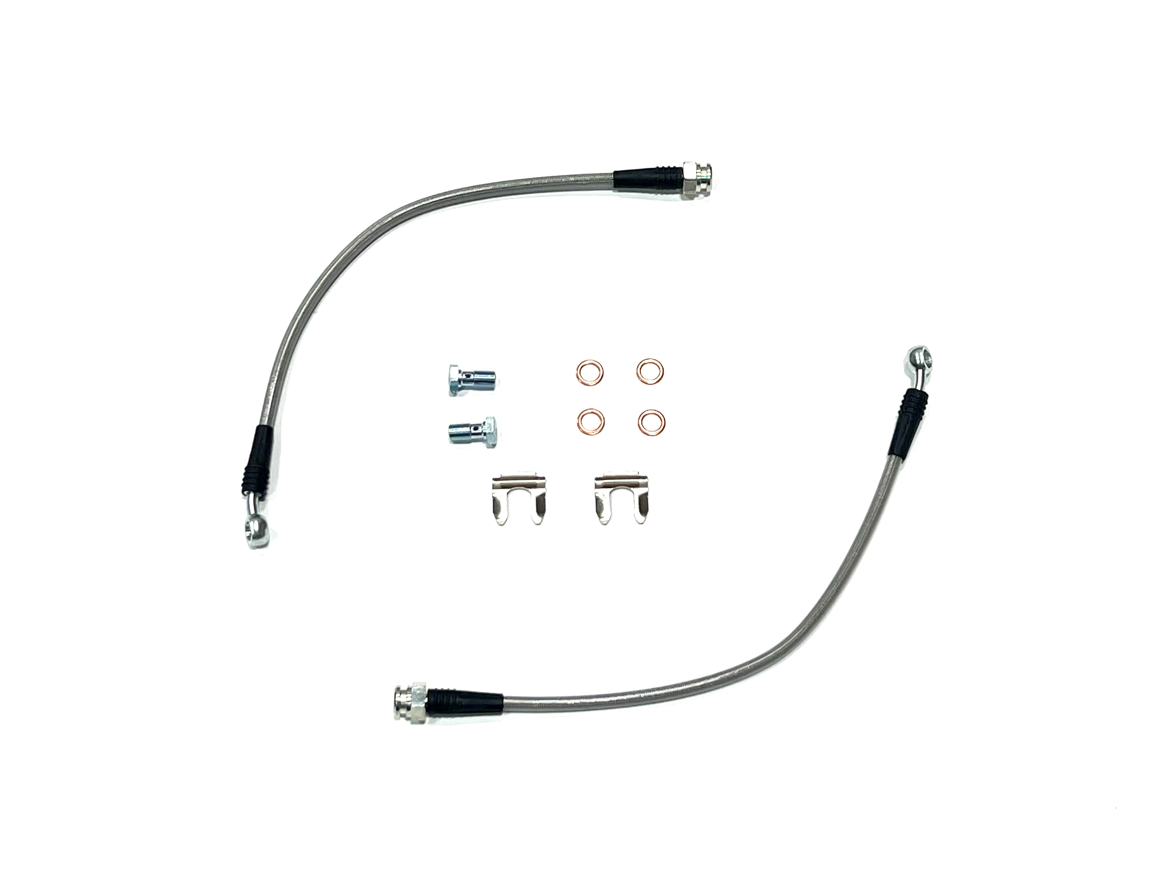 Universal Braided SS Brake Hose, 15" Long with 10mm Banjo (Includes ...