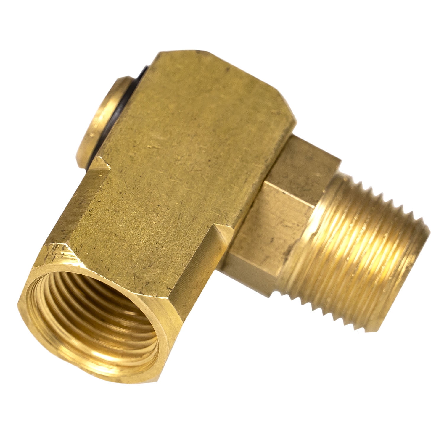 Universal Brass 3/8" NPT Swivel Fitting Compressed Air Flow Tool Hose ...